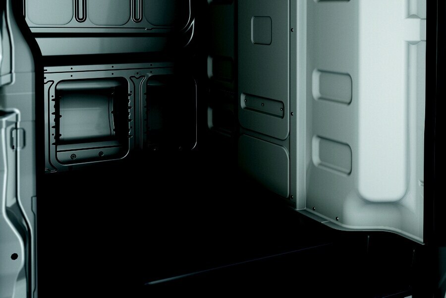 Shot of a 2023 Ford Transit® Van with the side door open