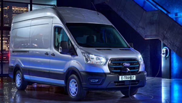 Two E-transits standing side by side.