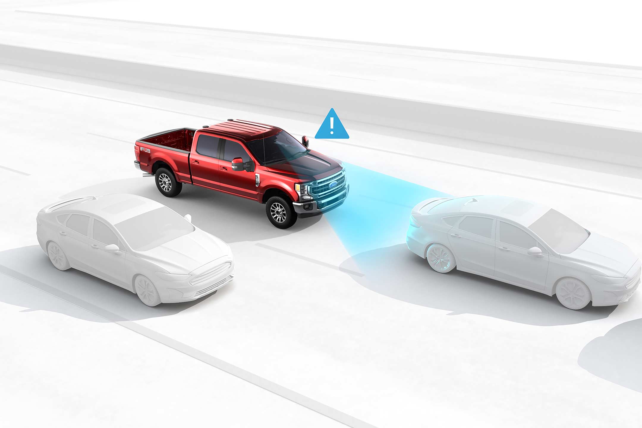 Illustration depicting the Forward Collision with Brake Support feature
