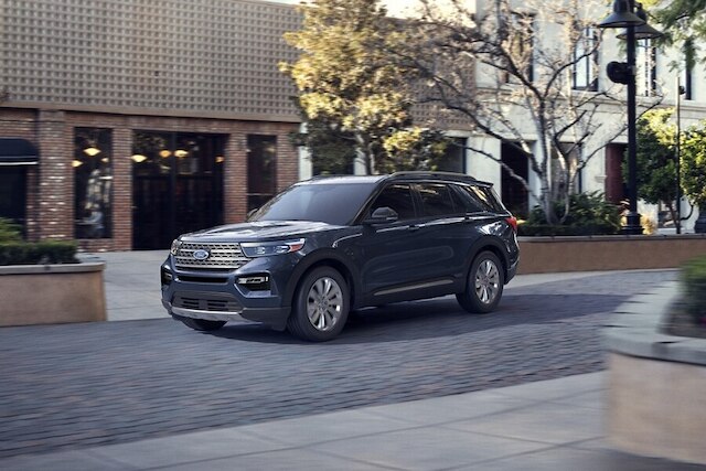 2023 Ford Explorer® Limited Hybrid model in Stone Blue Metallic (extra ...